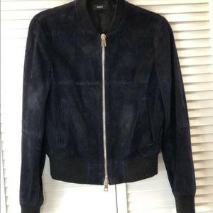 Theory | Jackets & Coats | Sold Navy Theory Daryette Suede Bomber ...